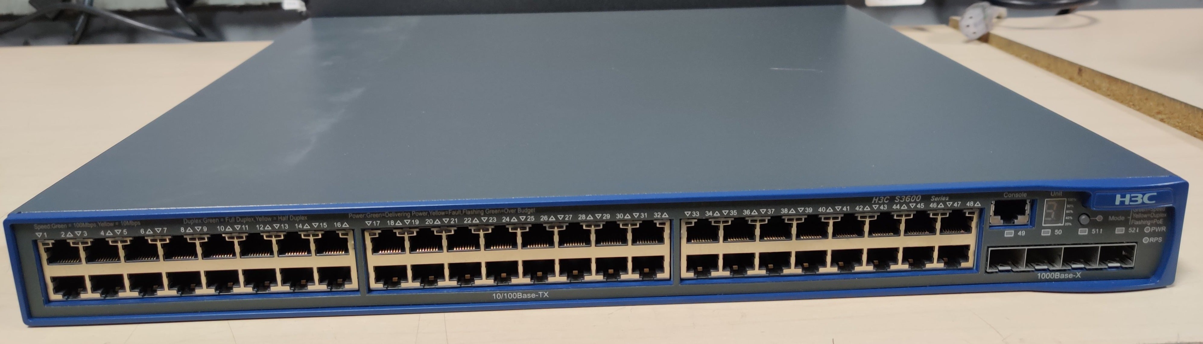 H3C S3600-52P-PWR-EI 48 Port 10/100 POE Managed HP A3600